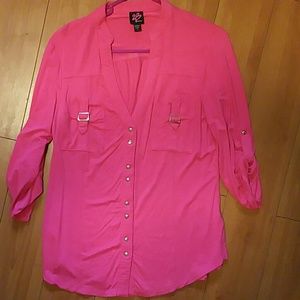 Pink button up