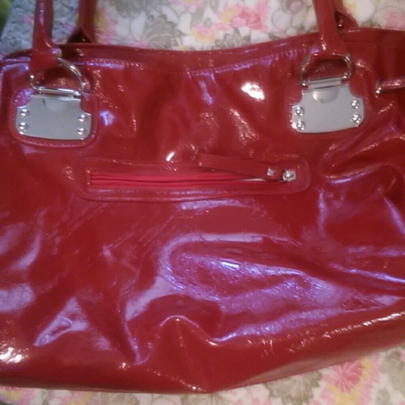 Bags | Red Patent Leather Sparkly Purse | Poshmark