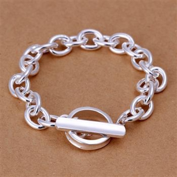 Jewelry | Silver Toggle Bracelet | Poshmark