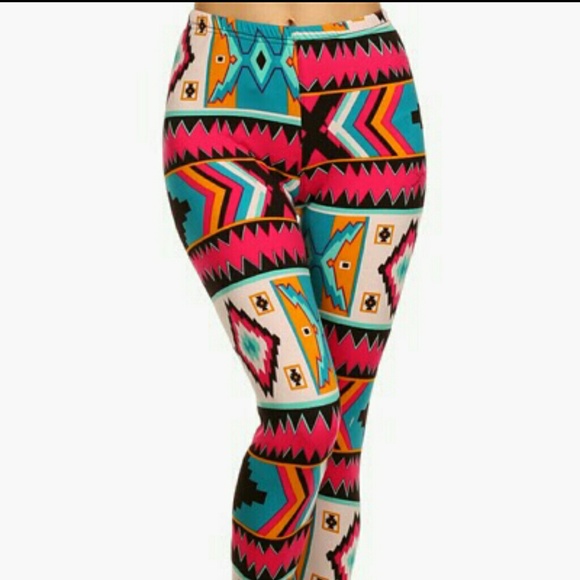 Pants & Jumpsuits | Aztec Inspired Leggings | Poshmark