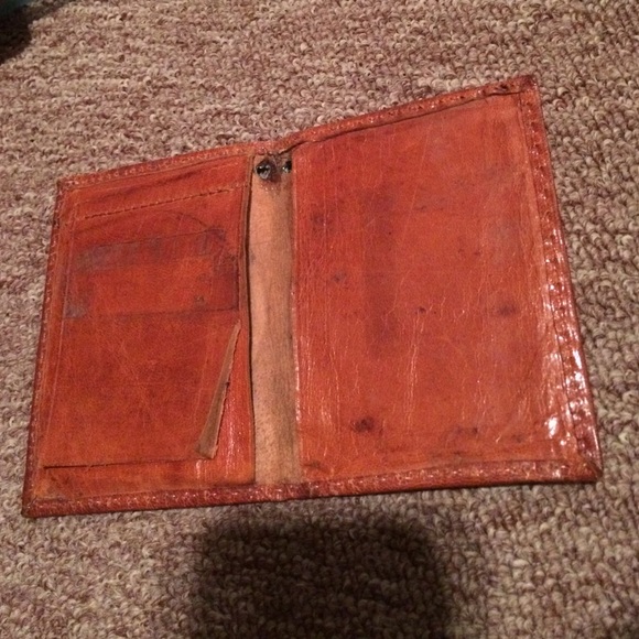 Vintage | Bags | Vintage Tooled Leather Butterfly Billfold | Poshmark