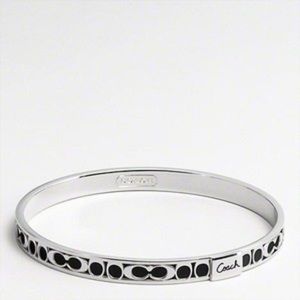 Coach | Jewelry | Sold Thin Signature Coach Bangle Bracelet | Poshmark