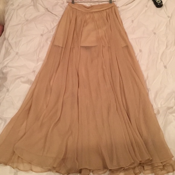 Blaque Label | Dresses | Beige Long Chiffon | Poshmark