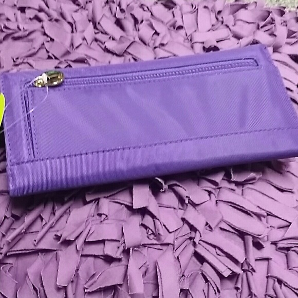 Travelon | Bags | Travelon Purple And Tan Nylon Wallet | Poshmark
