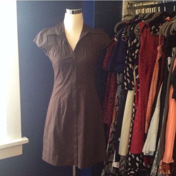 Dresses | Brown Button Up Dress | Poshmark