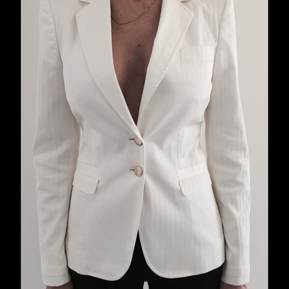 Gucci | Jackets & Coats | Gucci Dressy White Jacket | Poshmark