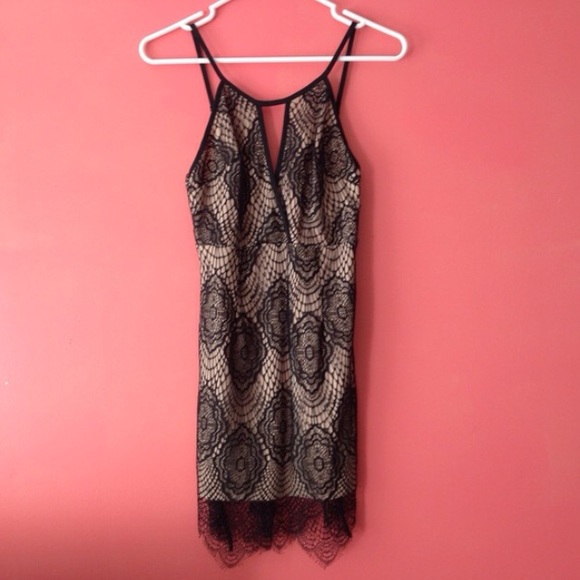 LF | Dresses | Lf Blacknude Lace Dress | Poshmark