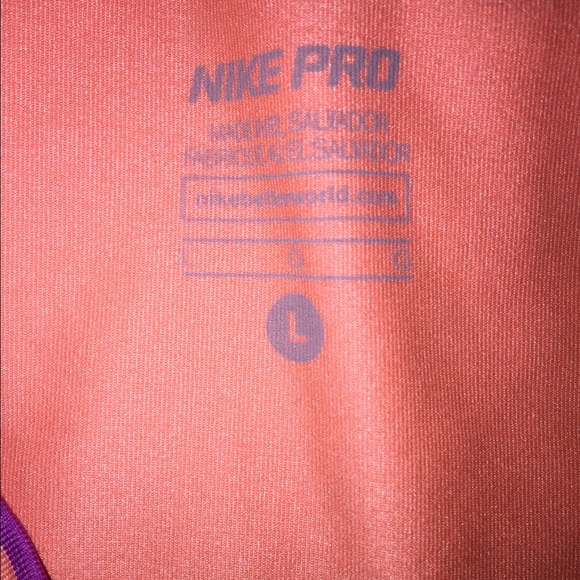 Nike | Tops | Nike Pro Peach Drifit T Shirt | Poshmark
