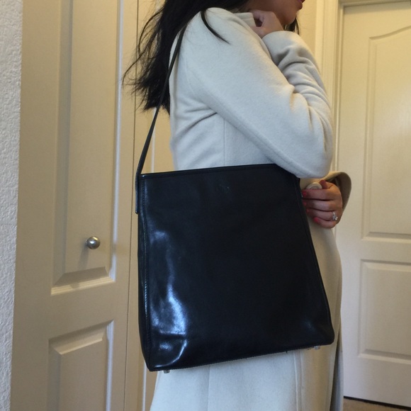 Bags | Monsac Original Black Leather Shoulder Bag | Poshmark