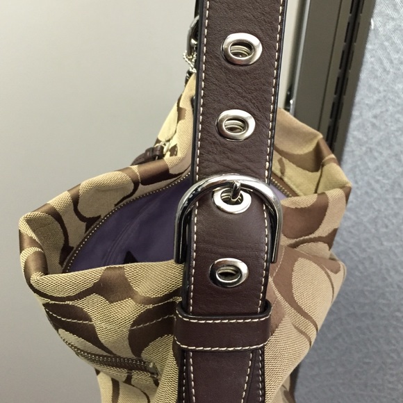 Coach | Bags | Authentic Coach Signature Print Bag | Poshmark