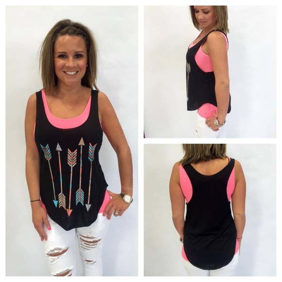 Boutique | Tops | Sale Hp Boho Summer Arrow Tank | Poshmark
