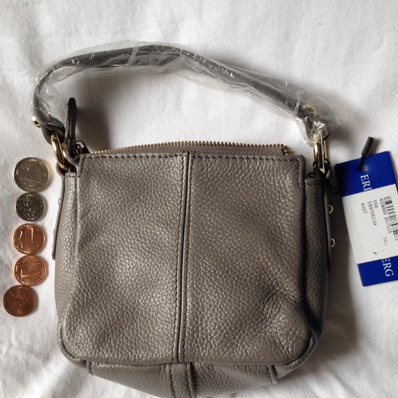 erica anenberg | Bags | Erica Anenberg Small Camera Bag Gray Leather ...