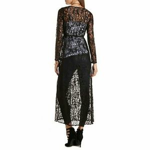 Tops | Buttoned Lace Duster Cardigan | Poshmark