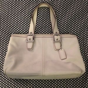 Coach | Bags | Coach Small Ivory Leather Bag | Poshmark
