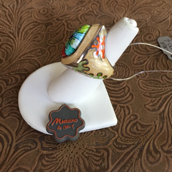 Alan K | Jewelry | Murano Glass Silver 925 Ring By Alan K 2mr227 | Poshmark