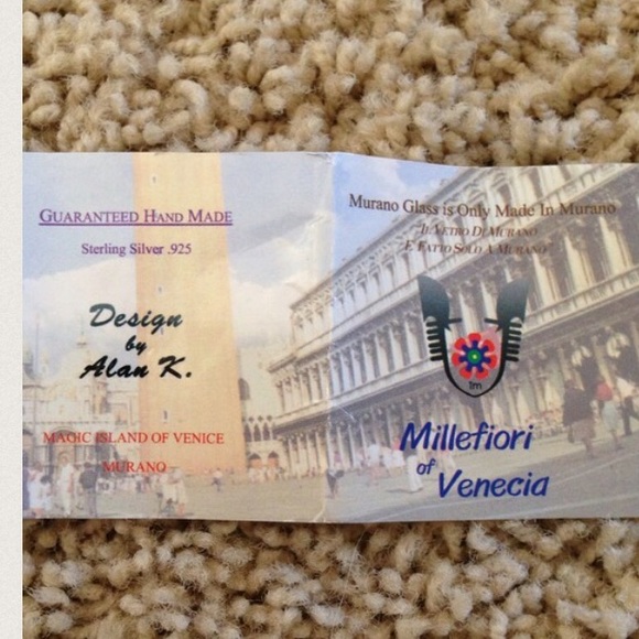 Alan K | Jewelry | Murano Glass Silver 925 Ring By Alan K 2mr227 | Poshmark