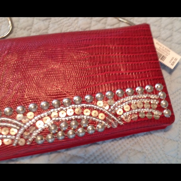 White House Black Market | Bags | White House Black Market Red Evening ...