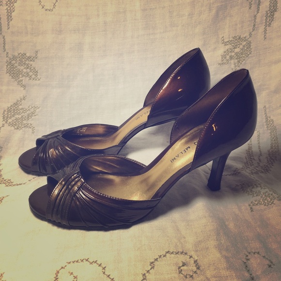 ANTONIO MELANI | Shoes | Antonio Melani Copper Peep Toe 35 Heels Size 8 ...