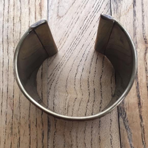 Accessories | Snake Croc Print Bronze Cuff Bracelet | Poshmark