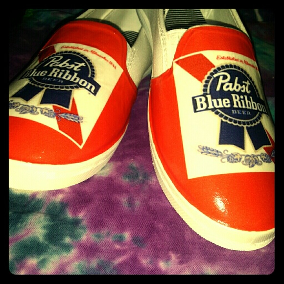 Shoes | Pabst Pbr Slip On Made To Order Whole Size Shoes | Poshmark