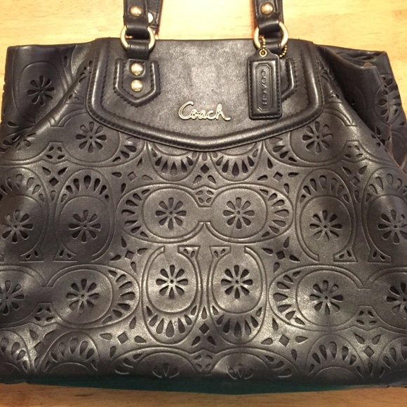 Coach | Accessories | Coach Laser Cut Leather Bag | Poshmark