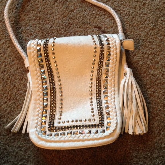 Bags | Blingy White Crossbody Bag | Poshmark