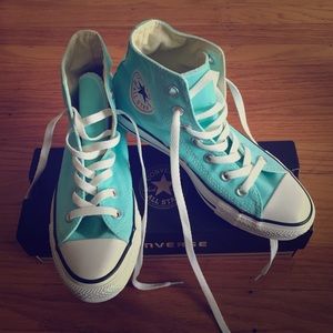 mint colored converse shoes on Poshmark
