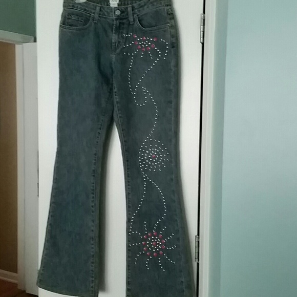 Cache | Pants & Jumpsuits | Cache Jeans With Bling Size 4 | Poshmark