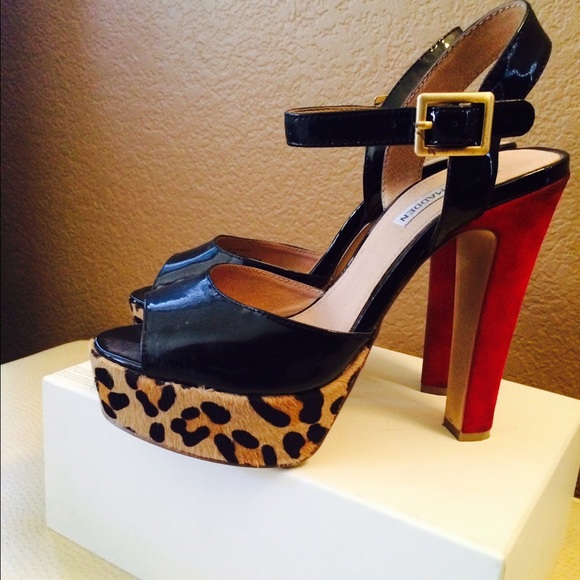 Steve Madden | Shoes | Leopard Multi Colored Block Heel | Poshmark
