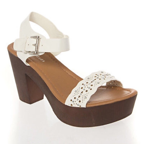 Shoes | Perforated Boho Style Platform Wedge Heel Sandal | Poshmark