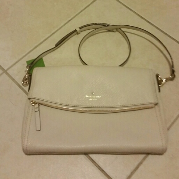 kate spade | Bags | Nwt Kate Spade Beige Cream Leather Bag | Poshmark