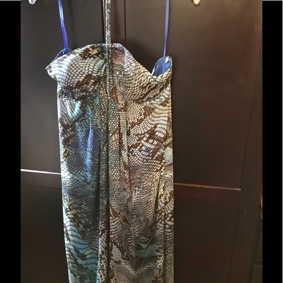 Anthropologie | Dresses | Anne Klein Python Multicolor Print Maxi Dress ...