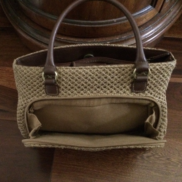 Rosetti | Bags | Rosetta Hand Bag Tan Woven With Trim | Poshmark