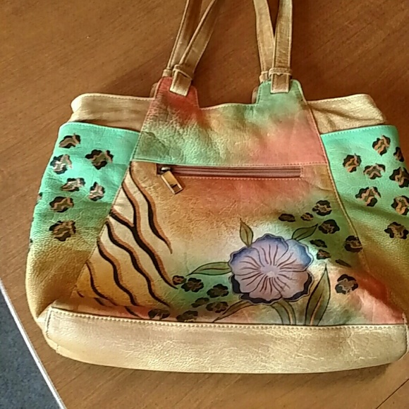 Bags | Camel Colored Butterfly Beautiful Leather Purse | Poshmark