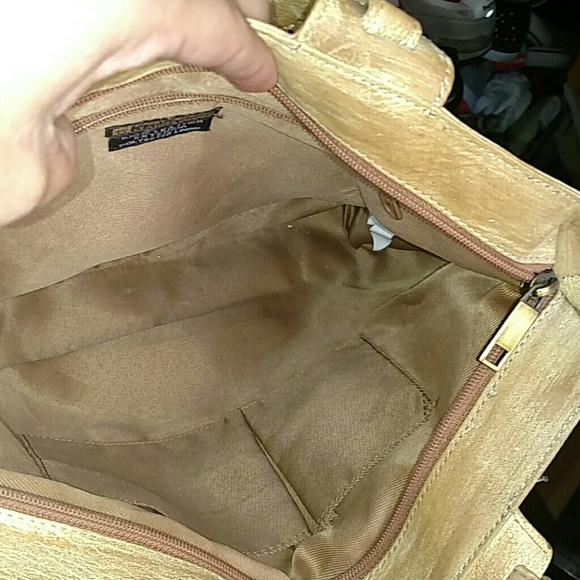 Bags | Camel Colored Butterfly Beautiful Leather Purse | Poshmark