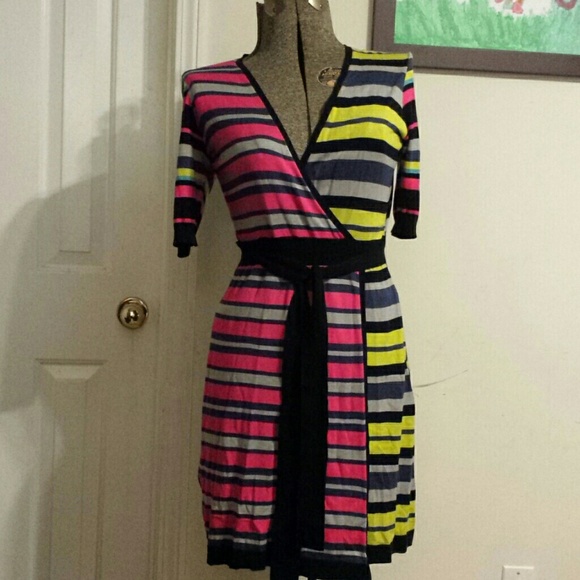 BCBGMaxAzria | Dresses | Multi Colored Stripe Dress | Poshmark