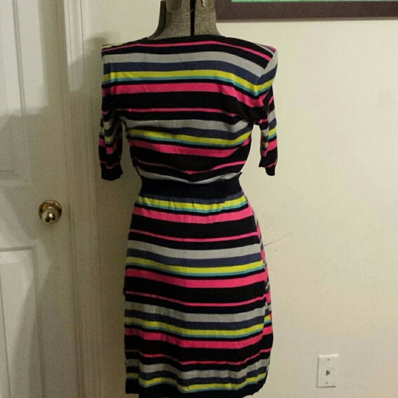 BCBGMaxAzria | Dresses | Multi Colored Stripe Dress | Poshmark
