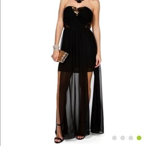 Hailey Logan | Dresses | Windsor Black Dress With Gold Sequin Prom | Poshmark