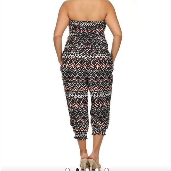 boutique | Pants & Jumpsuits | Plus Size Sleeveless Capri Romper | Poshmark