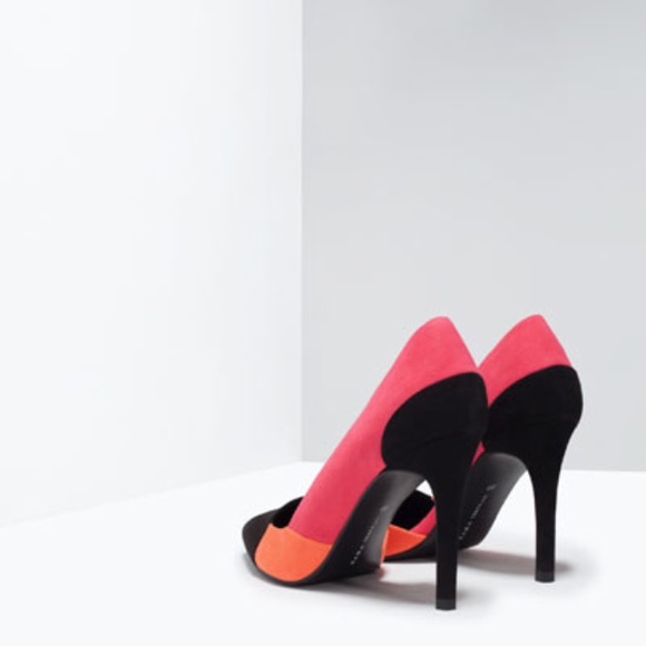 Zara | Shoes | Zara Color Block Heels | Poshmark