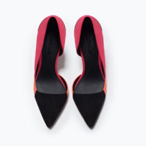Zara | Shoes | Zara Color Block Heels | Poshmark