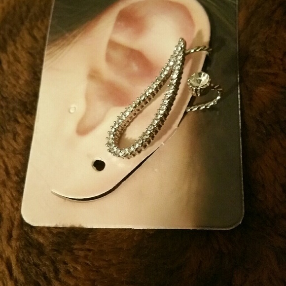 Jewelry | Trendy Rhinestone Ear Cuff | Poshmark