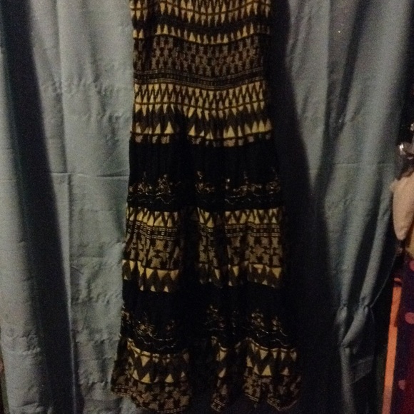raya sun | Dresses | Rays Sun Aztec Yellow Black Large Sundress | Poshmark