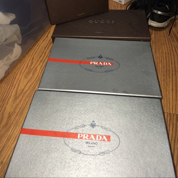 Prada | Shoes | Gucci And Prada Shoe Box And Garment Box | Poshmark
