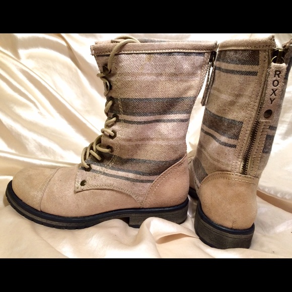 Roxy | Shoes | Tan Colored Combat Boots | Poshmark