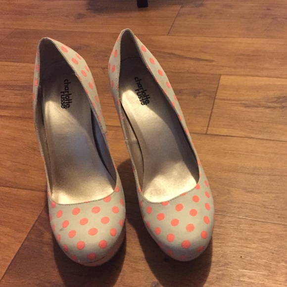 Charlotte Russe | Shoes | Pink Poco Dots Heels | Poshmark