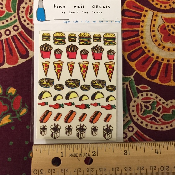 Urban Outfitters | Accessories | Tiny Food Nail Decalspizza Burgers ...