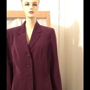 Kasper | Jackets & Coats | Bordeaux Color Fitted Blazer | Poshmark