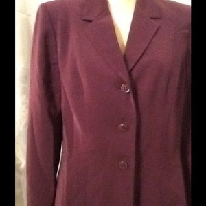 Kasper | Jackets & Coats | Bordeaux Color Fitted Blazer | Poshmark