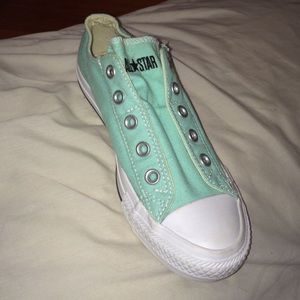 mint colored converse shoes on Poshmark